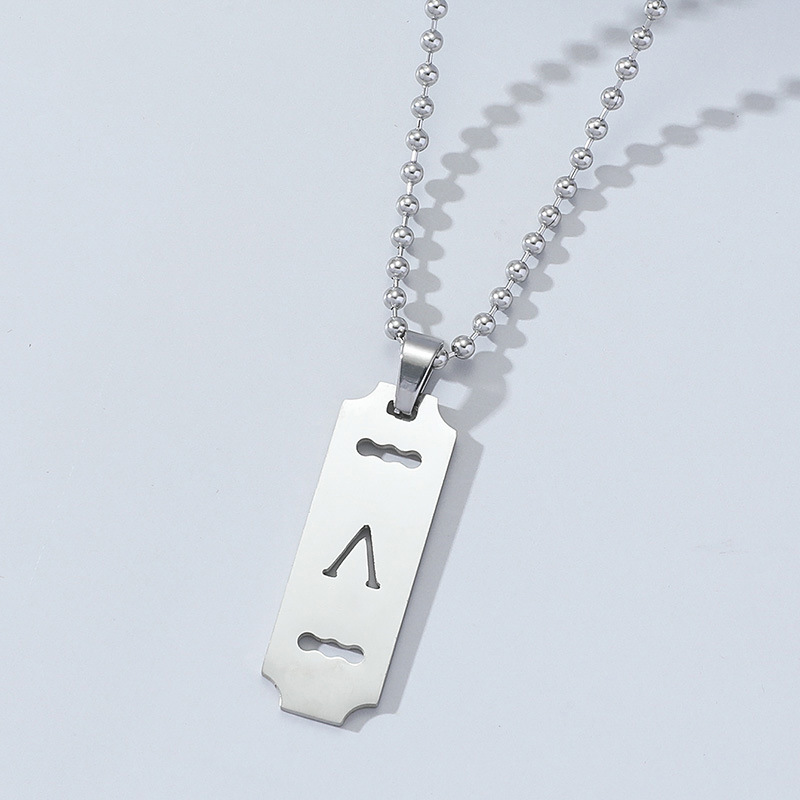 Punk Hiphop Rectangle Bar Pendant Beads Necklace | Find Great Deals Now ...