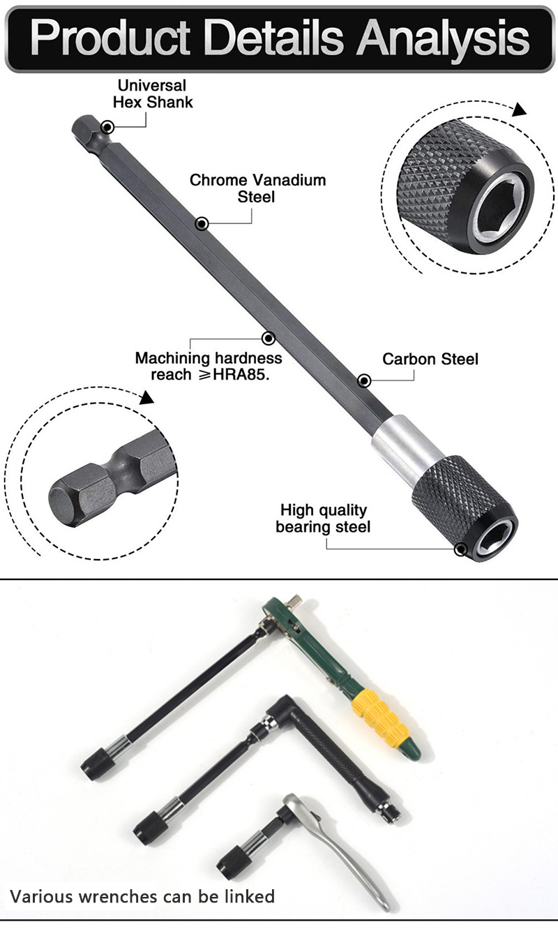 electric screwdriver drill bit extension rod quick change - Temu Canada