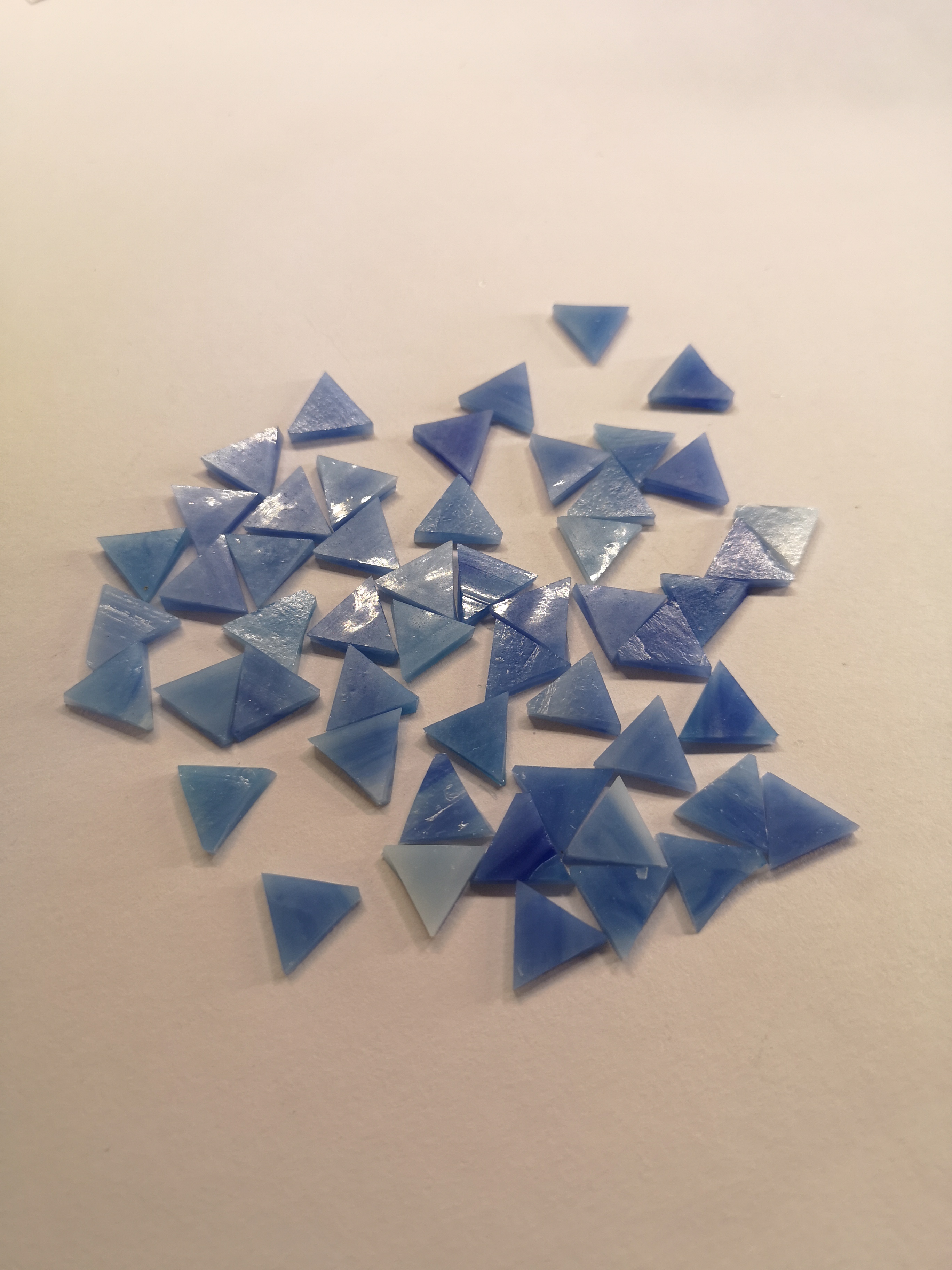 Mosaic Stained Glass Triangle Diy Material Kit Decoration - Temu ...