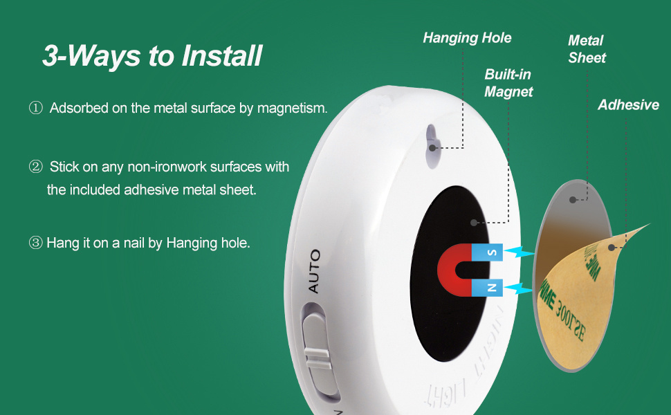 Magnetic Motion Sensor Night Light Smart Rechargeable - Temu New Zealand