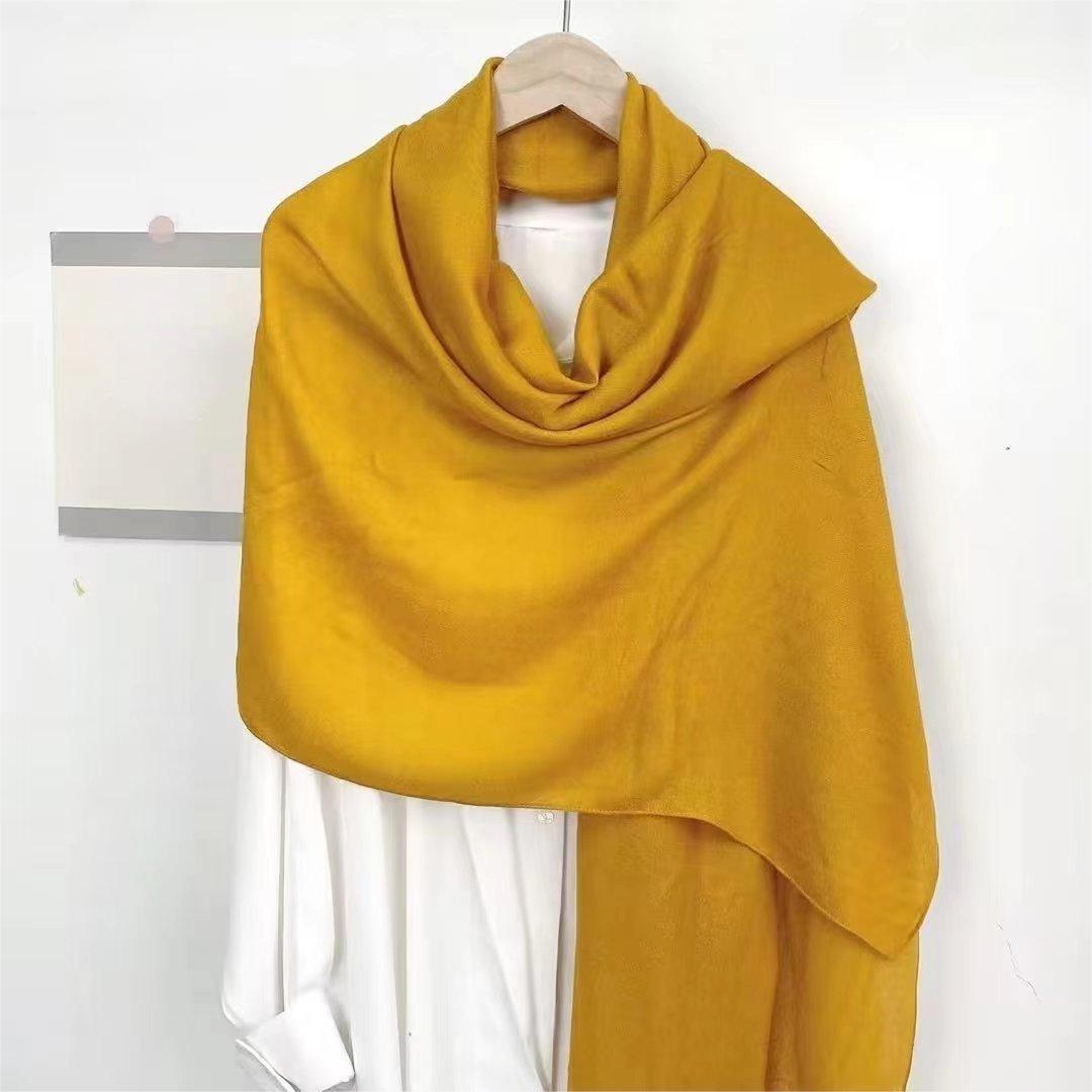 Solid Color Cotton Linen Scarf Long Shawl Ladies Fashion - Temu United ...
