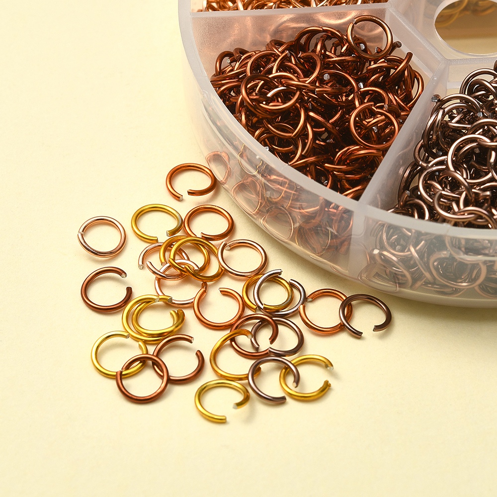 Conjunto De Joyería Diy, 1 Caja De Anillos De Salto Abiertos De Colores Mezclados, Conjunto Diy ...