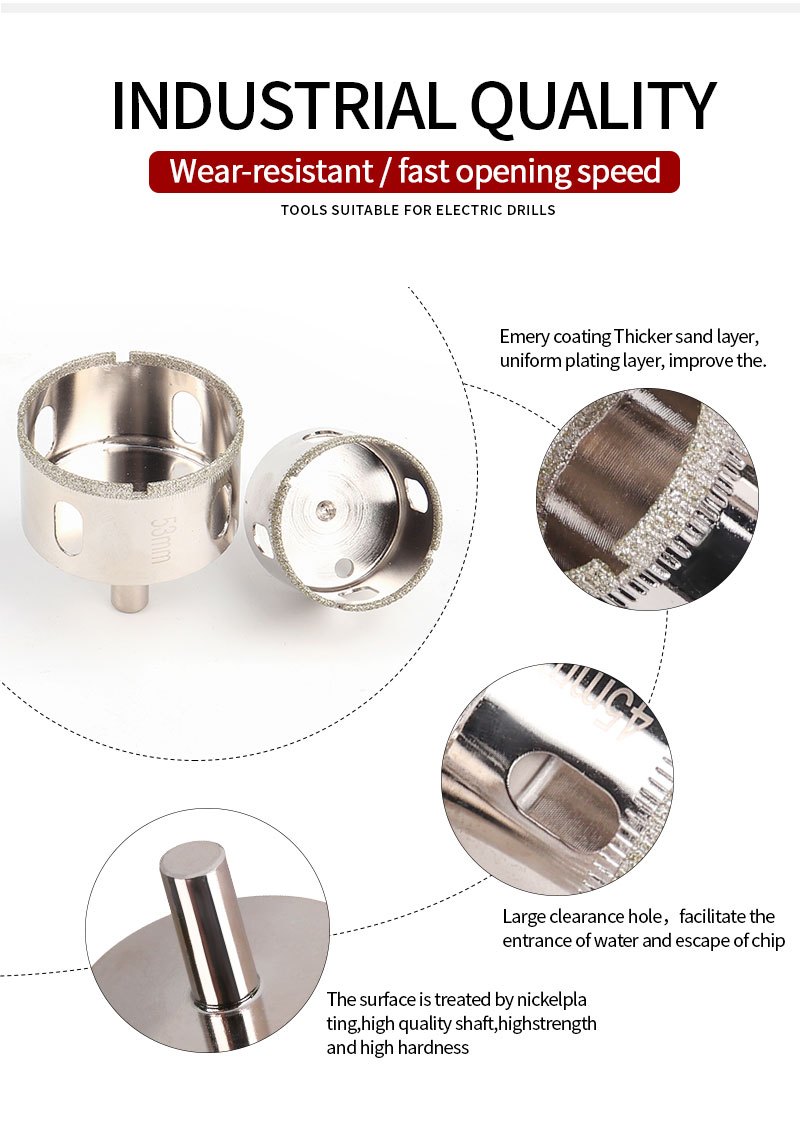 Diamond Coated Drill Bit Set Tile Marble Glass Ceramic Hole - Temu Germany