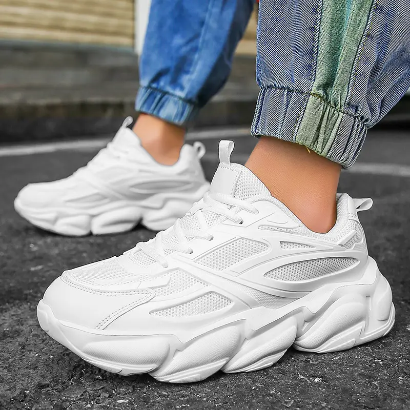 Mens Fashion Breathable Lightweight Non Slip Casual Platform Shoes
