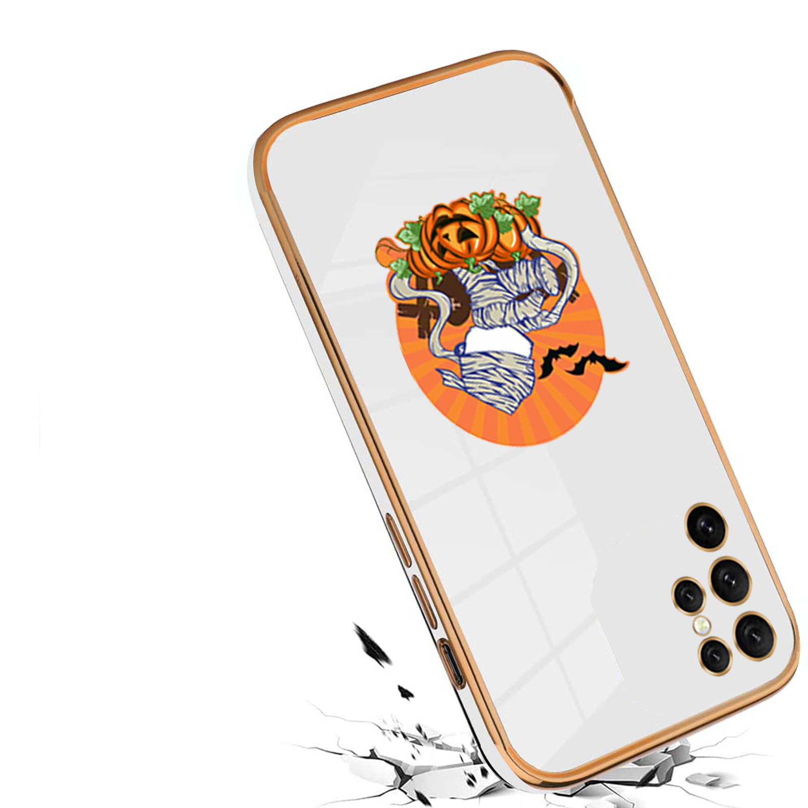 Halloween Mobile Phone Case, Galvanized Silicone Full Bag Fall ...