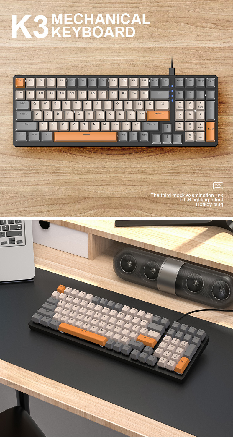 mechanical keyboard 980 gaming keys hot swappable shaft - Temu Australia