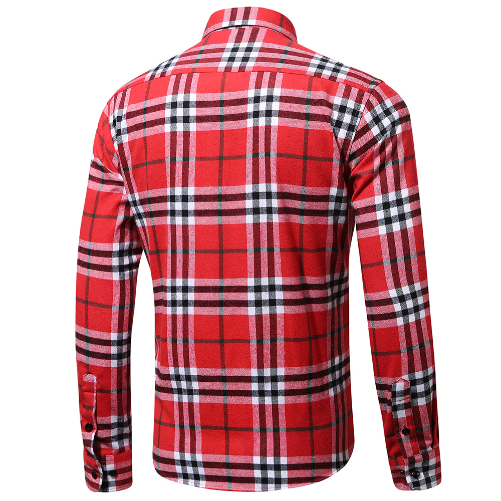Men's Flannel Plaid Lapel Button Long Sleeve Shirts Men's - Temu United ...