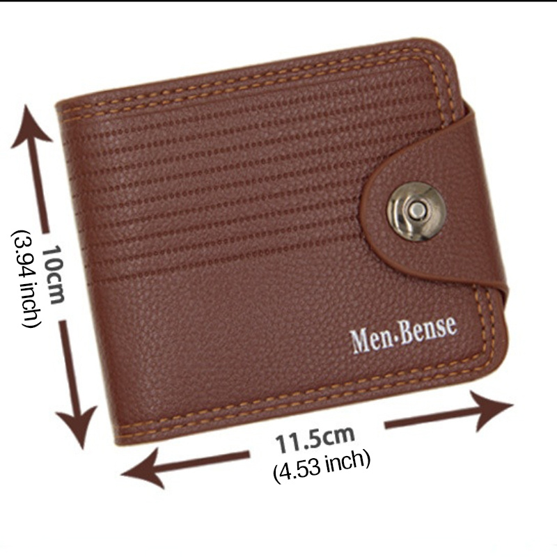 1pc New Men's Short Large Capacity Wallet Fashion Multifunctional Tri ...