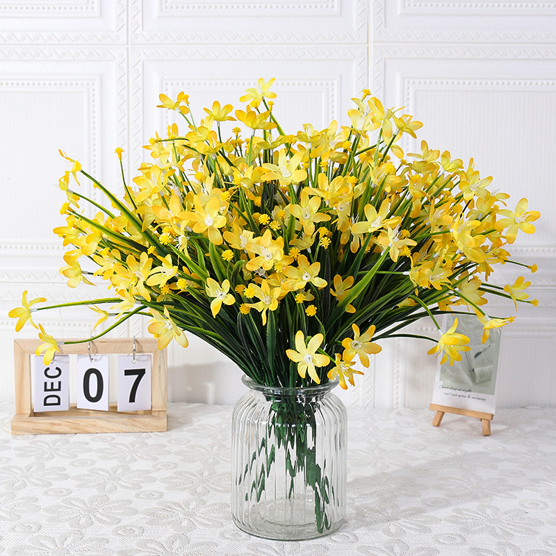15in 7 branch artificial plastic flowers add a to - home & kitchen ...