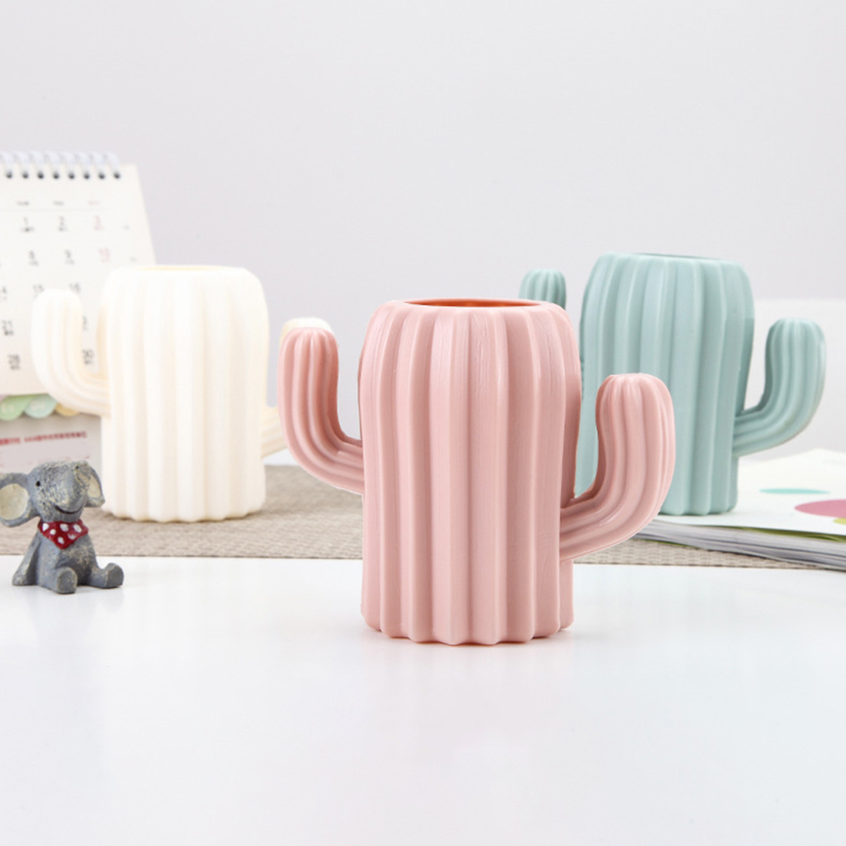 Cute Cactus Pen Holder Study Office Desktop Organizer - Temu Ireland