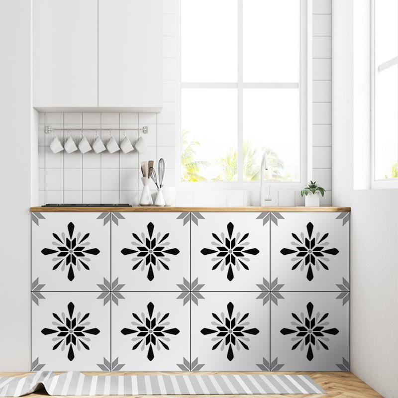 geometry patterned kitchen tiles sticker square bathroom - Temu Ireland
