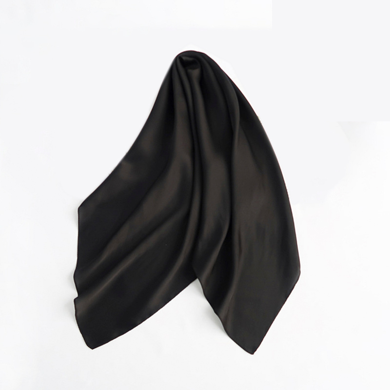 Simulated Silk Satin Scarf Solid Color Head Band Collar - Temu Netherlands