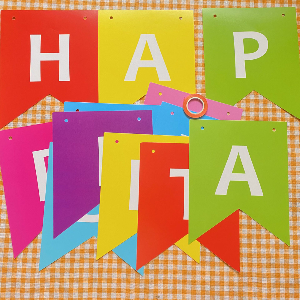Birthday Banner Birthday Letter Paper Flag Flag - Temu Norway