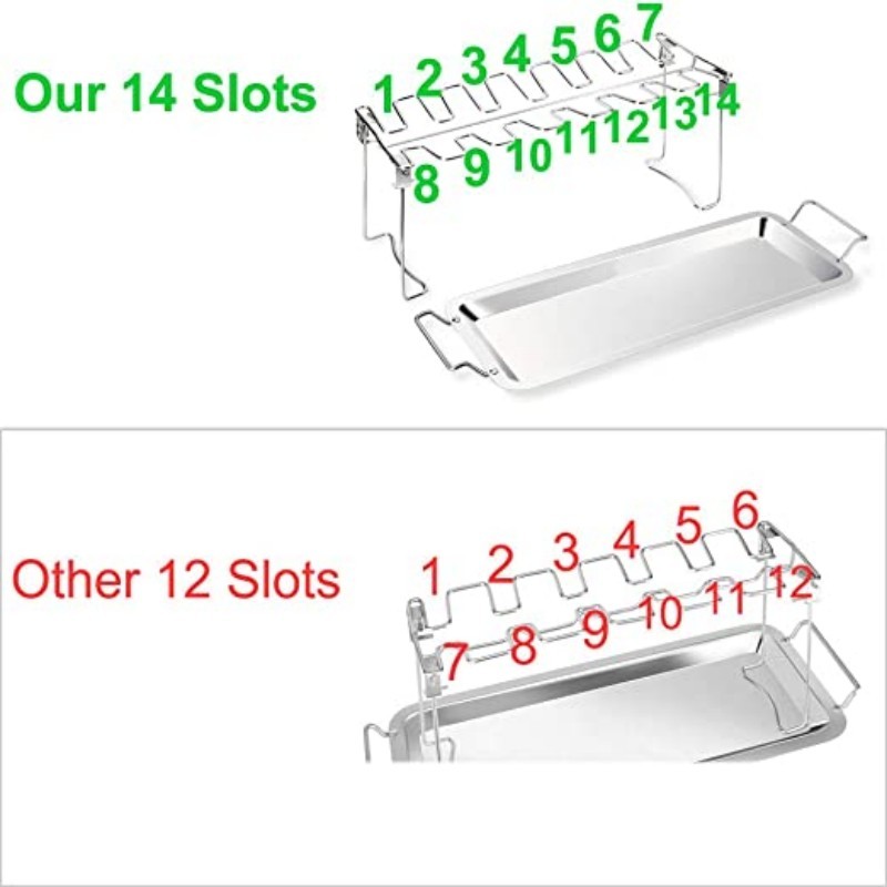 Grill Rack Chicken Wing Leg Rack Stainless Steel Foldable - Temu ...