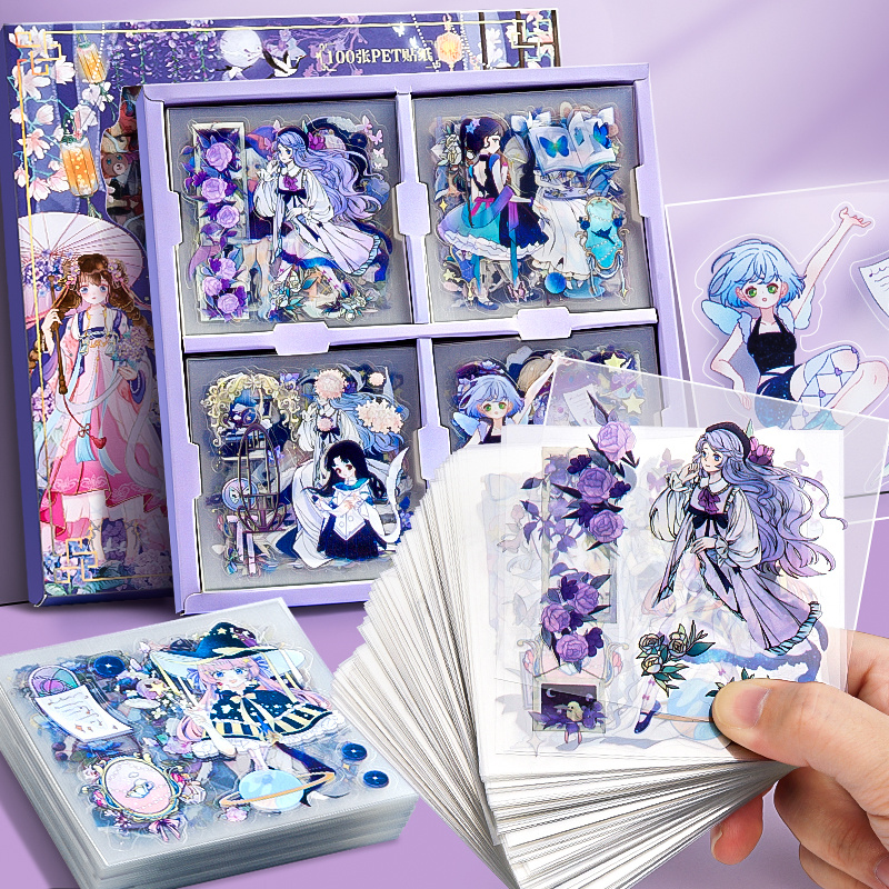 200sheets Set Cartoon Character Journal Sticker Office - Temu