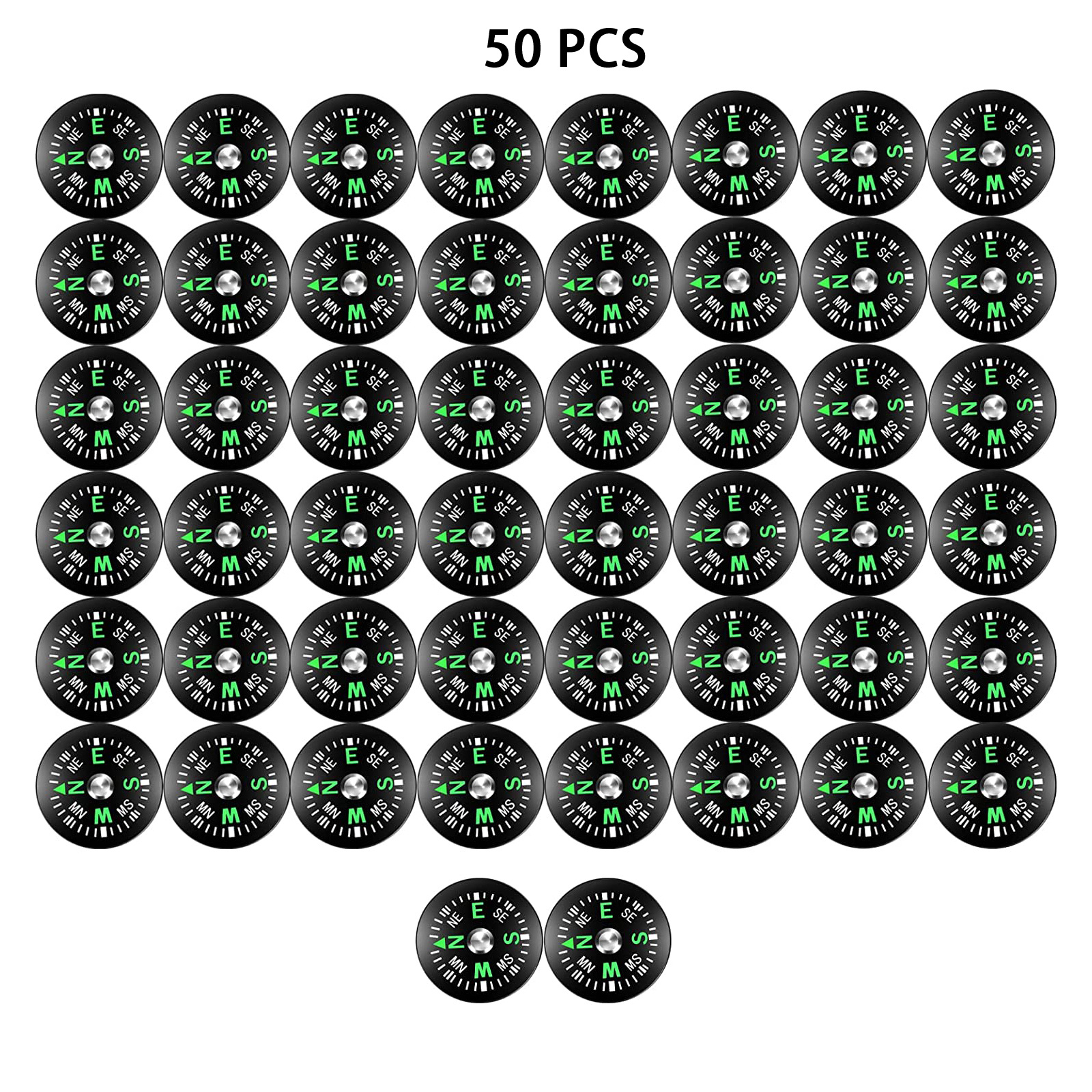 50pcs Lightweight Pocket Compass Portable Oil Filled Button Compass For ...