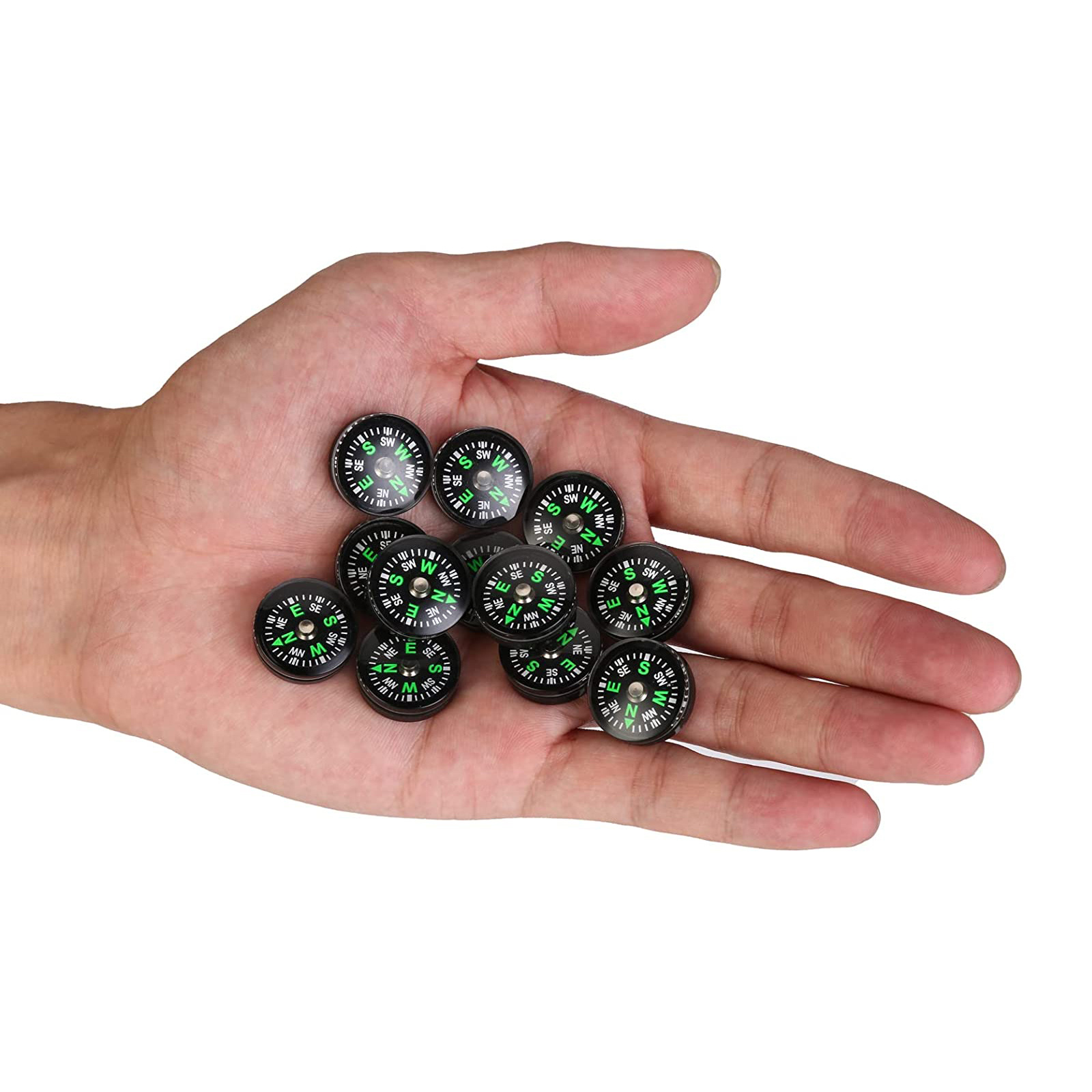 50pcs Lightweight Pocket Compass Portable Oil Filled Button Compass For ...