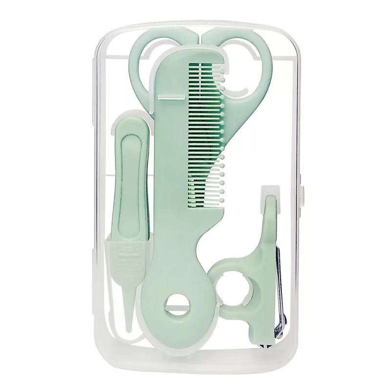 Baby Nail Clipper Massage Comb Set Case Infant Grooming Kit - Temu ...