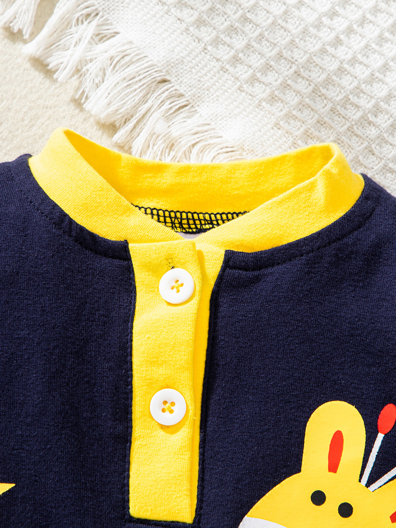 Baby Boys Girls Long Sleeve Deer Pattern Romper + Striped - Temu United