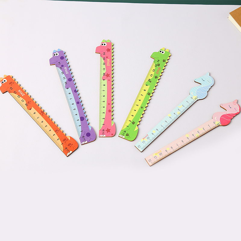 Cute Cartoon Wooden Ruler Scale Wood Rulers School Rulers - Temu New ...