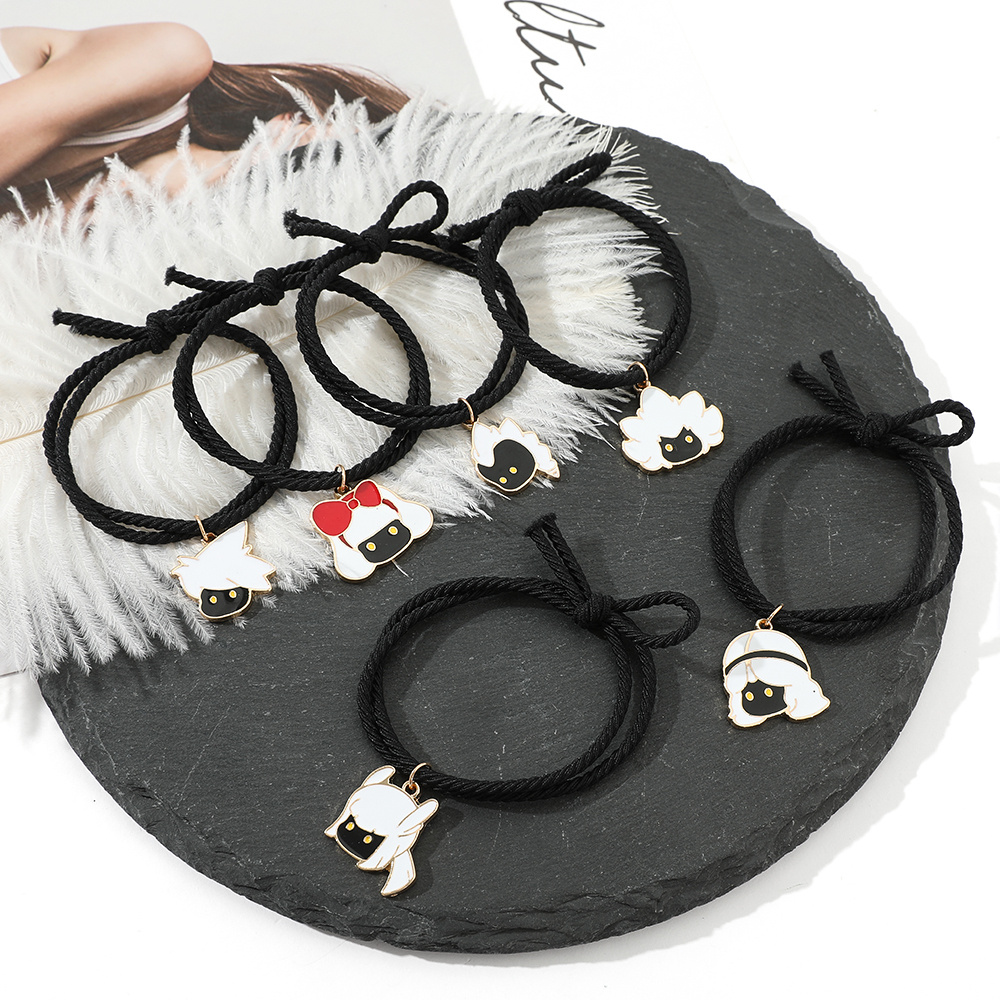 Anime Hair Elastics Ties Thick Solid Handmade Woven Stretchy - Temu Norway