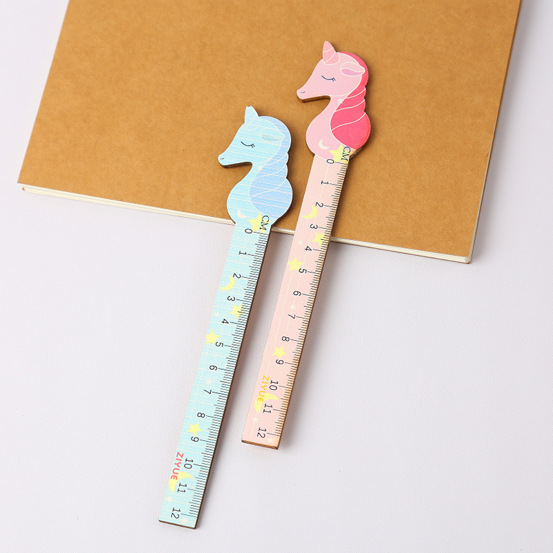 6pcs Pack Cute Cartoon Wooden Ruler 14cm Scale Wood Rulers - Temu New ...