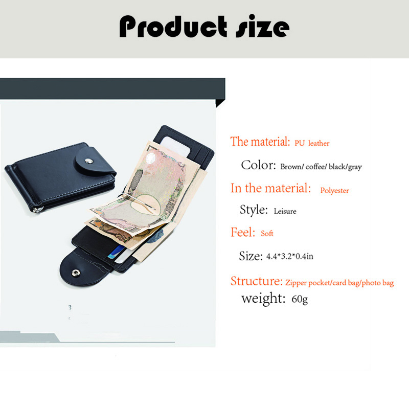 1pc new mens pu leather wallet short coin purse fashion mens card ...