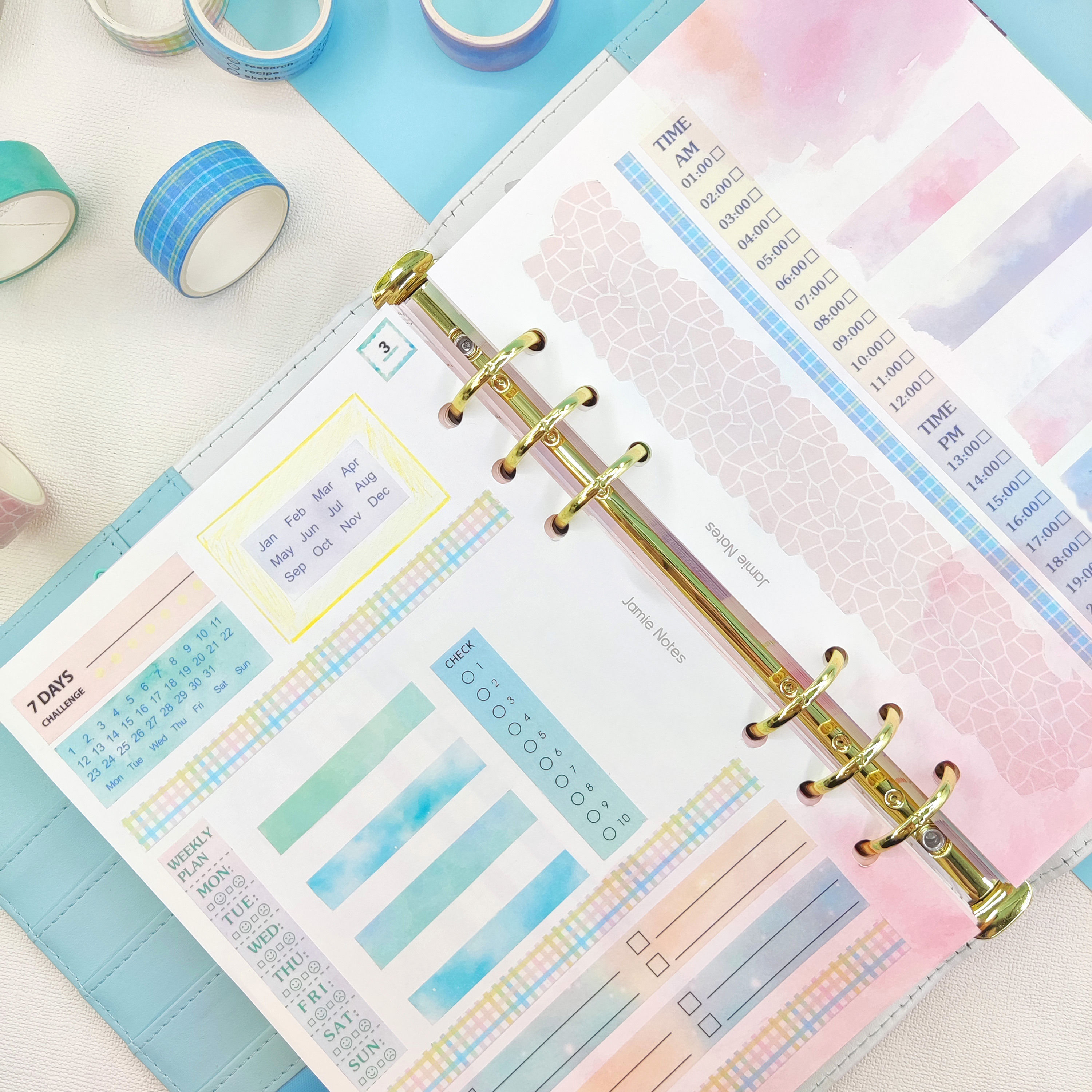 New Schedule Plan List Paper Adhesive Tape Set - Temu Denmark