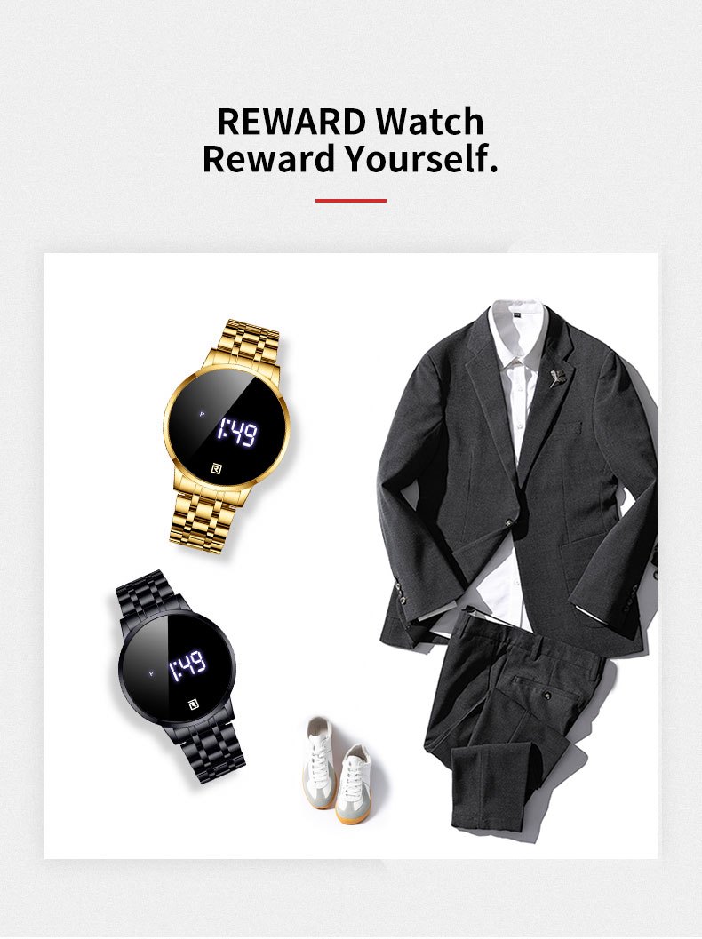 Couple Wristwatch Reward Digital Touch Screen Sport - Temu