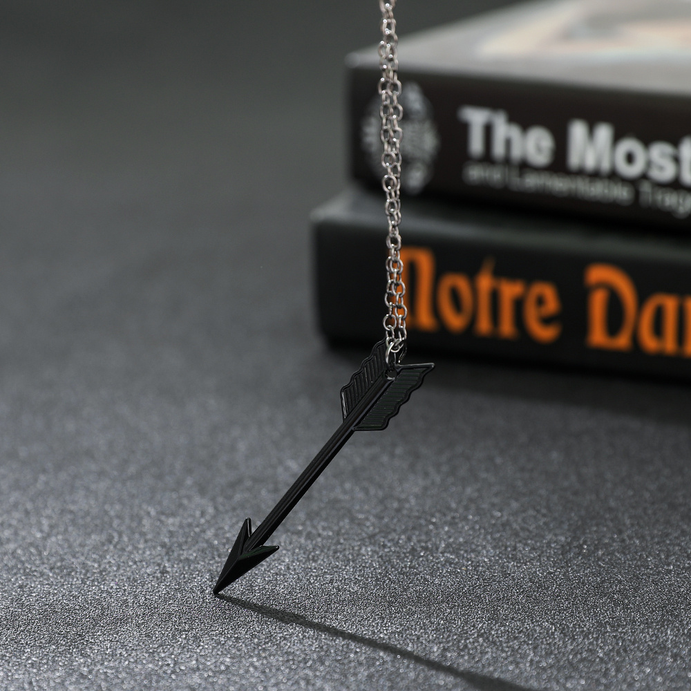 Halloween Creative Black Arrow Pendant Necklace Fashion Punk - Temu ...