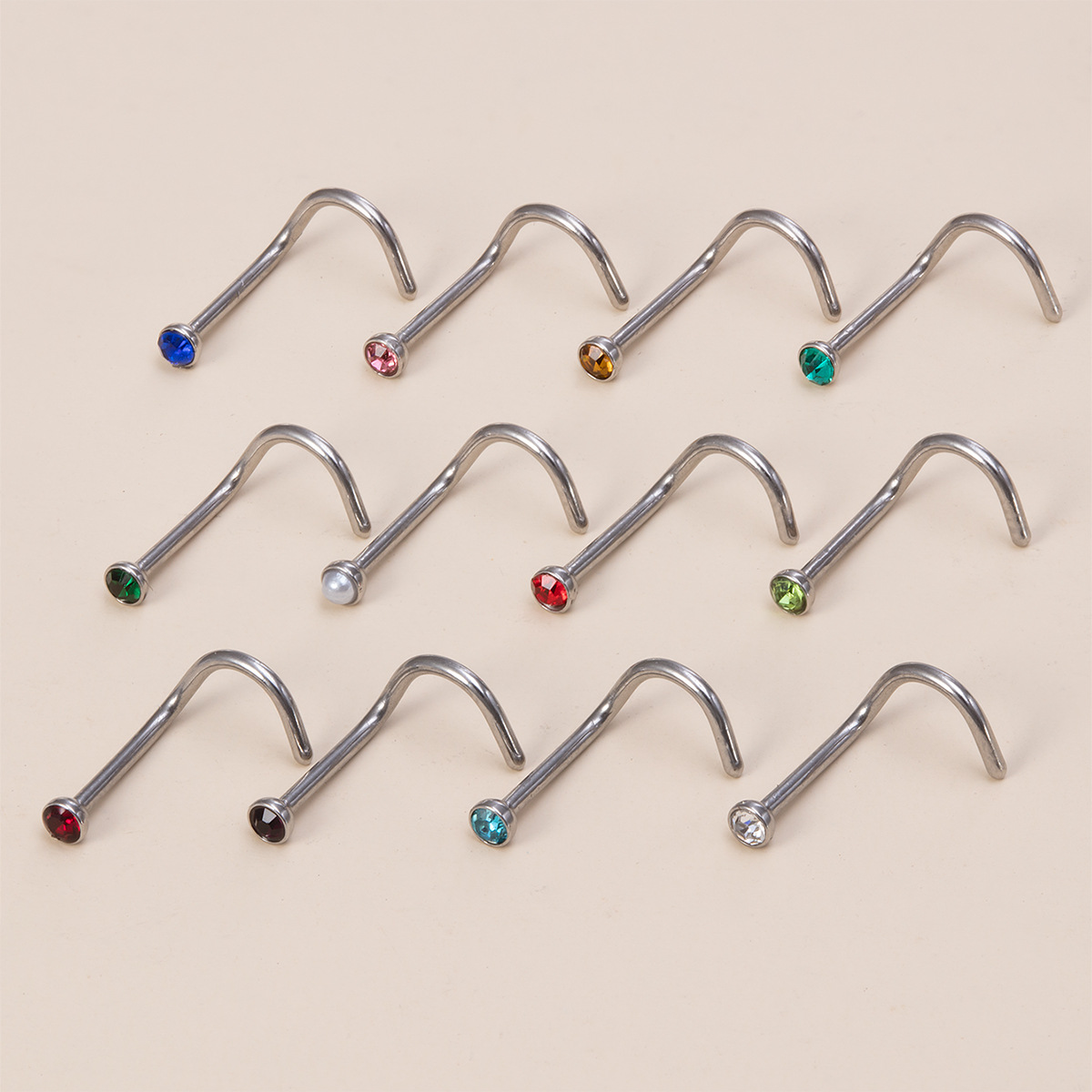 Long lasting Nose Studs Pierced Ring Lady Mixed Color - Temu Australia