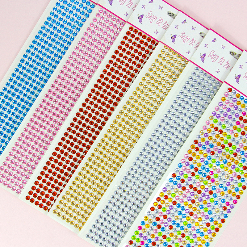 1type Pc Childrens Rhinestone Diamond Stickers Makeup Stage Paste ...