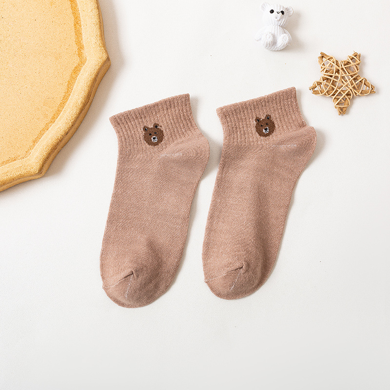 Teddy Bear Ankle Socks Comfy Cute Crew Short Socks Women's - Temu