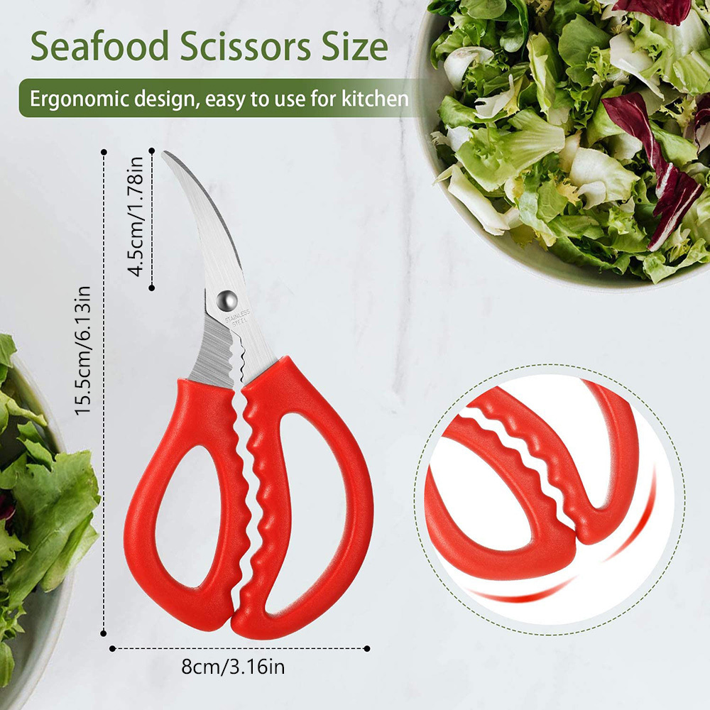 Kitchen Seafood Scissors Multifunctional Stainless Steel - Temu Ireland