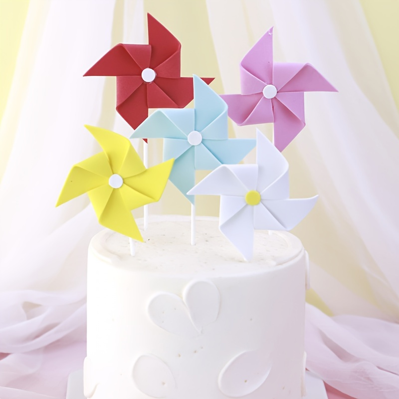 10pcs Foam Pinwheel Birthday Cake Decoration Insert | Shop On Temu And ...