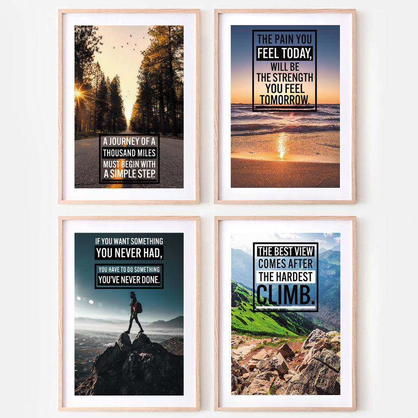 Landscape Motivational Quotes Posters Unframed - Temu Canada