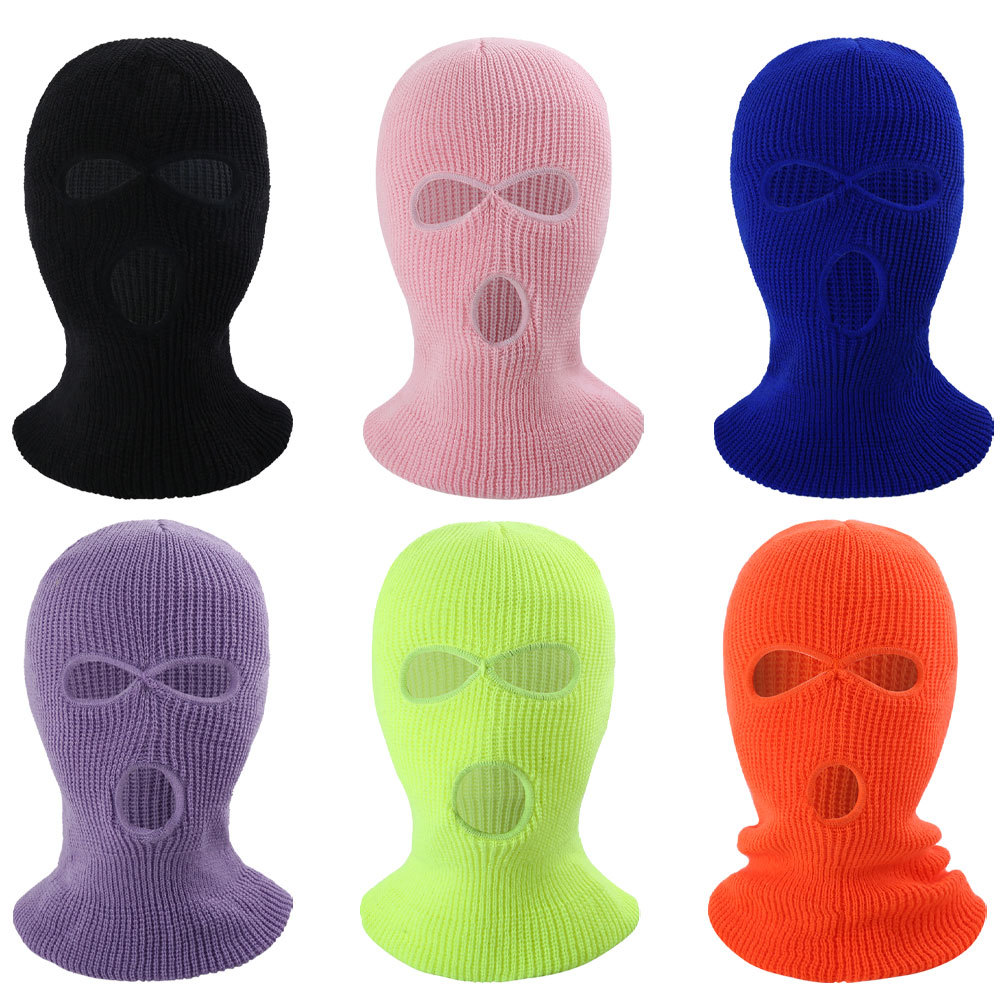 Windproof Knitted Balaclava Hooded Face Mask For Cycling, Skiing, And ...