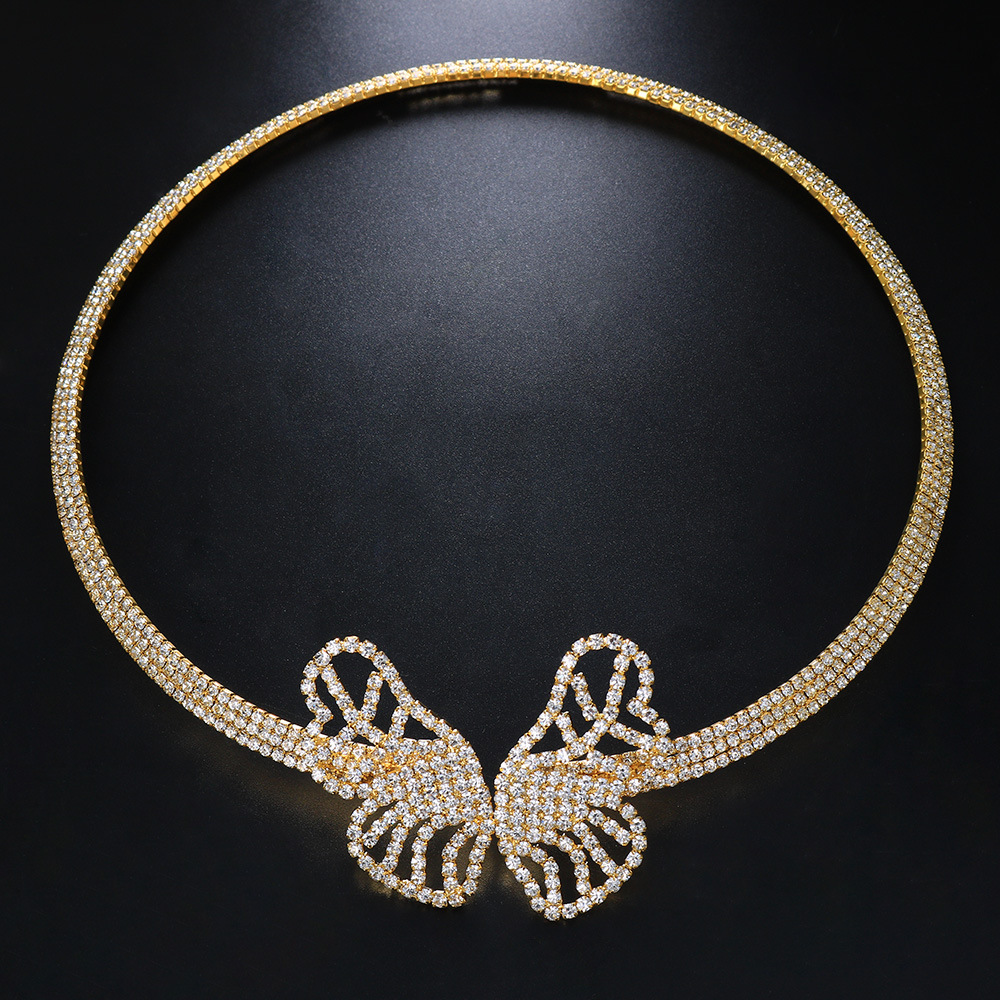 Bridal Wedding Rhinestone Tassel Sexy Neck Chain Luxury - Temu Canada