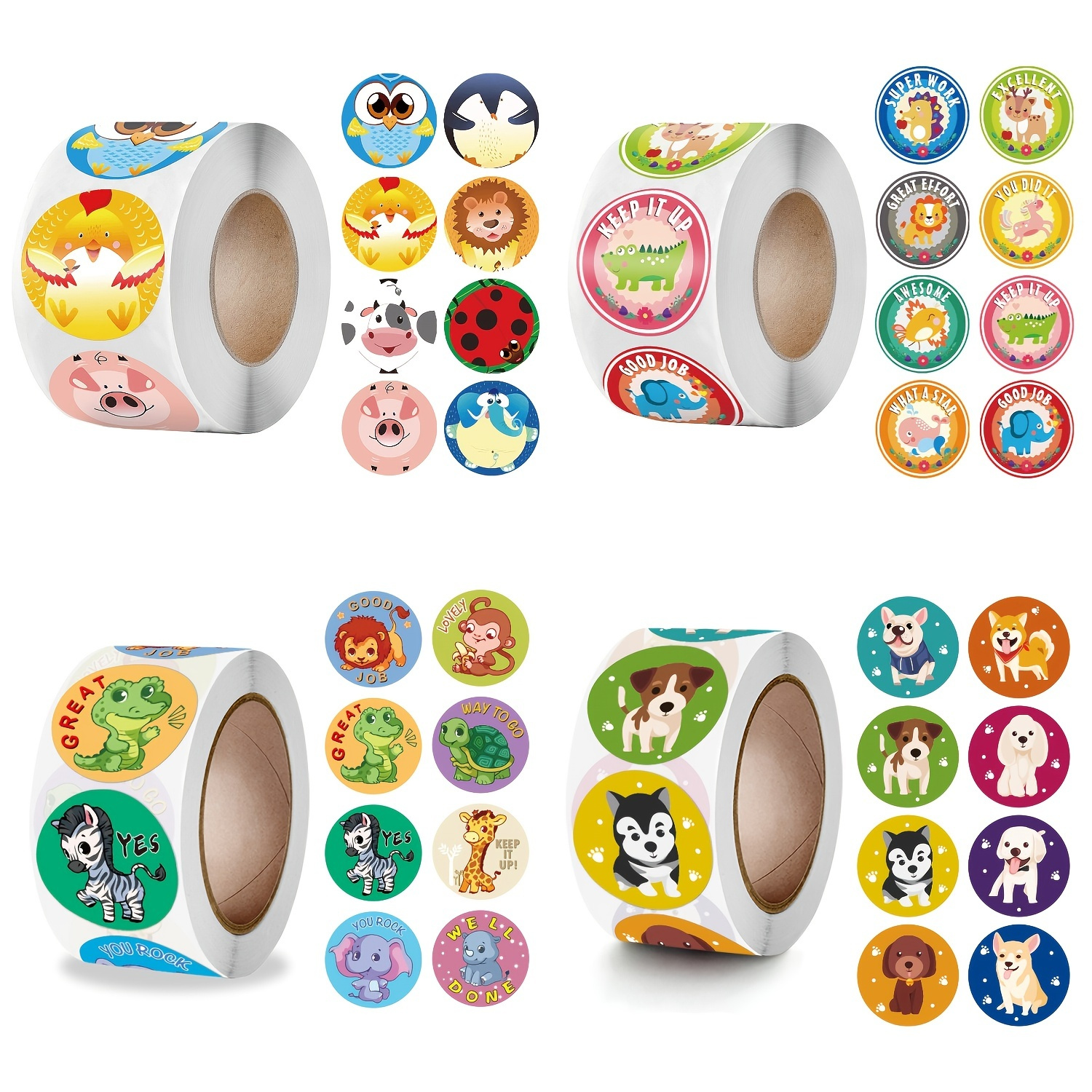 Cartoon Animal Children Sticker Label Cute Toy Game Sticker Diy Gift ...