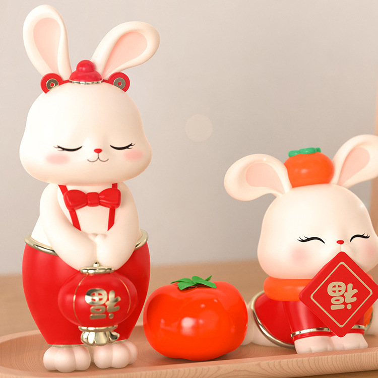 Chinese New Year Rabbit Ornament Cartoon Rabbit Decoration - Temu