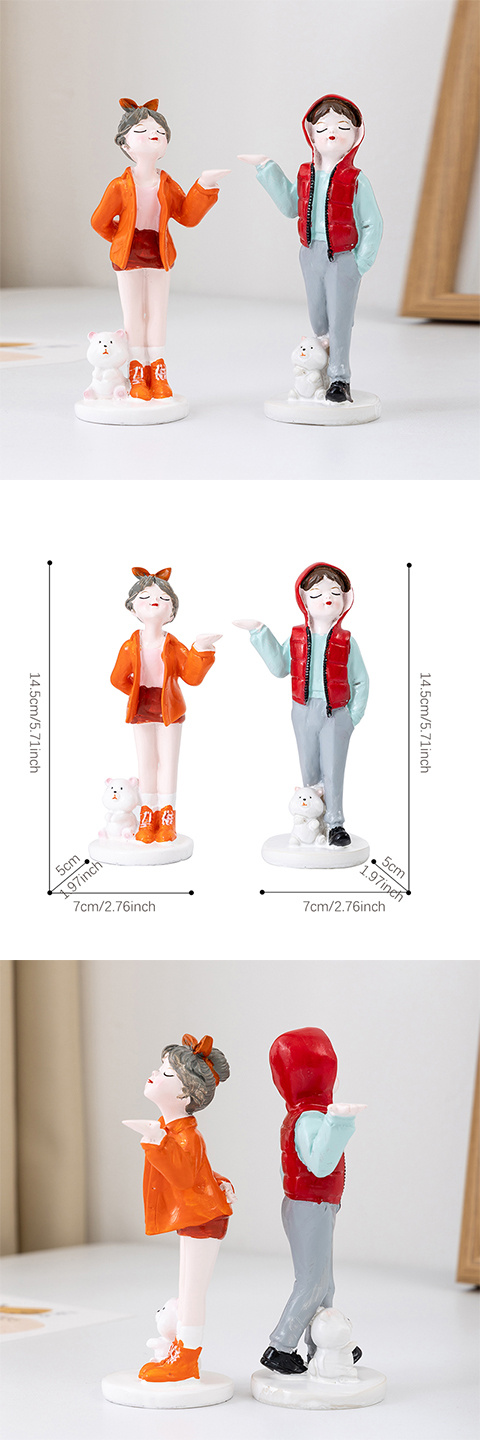 Little Girl Resin Ornament Simple Character Statue Desktop - Temu Australia