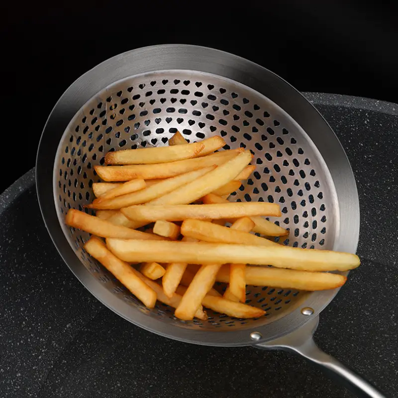304 Stainless Steel Large Colander Skimmer Slotted Spoon Temu