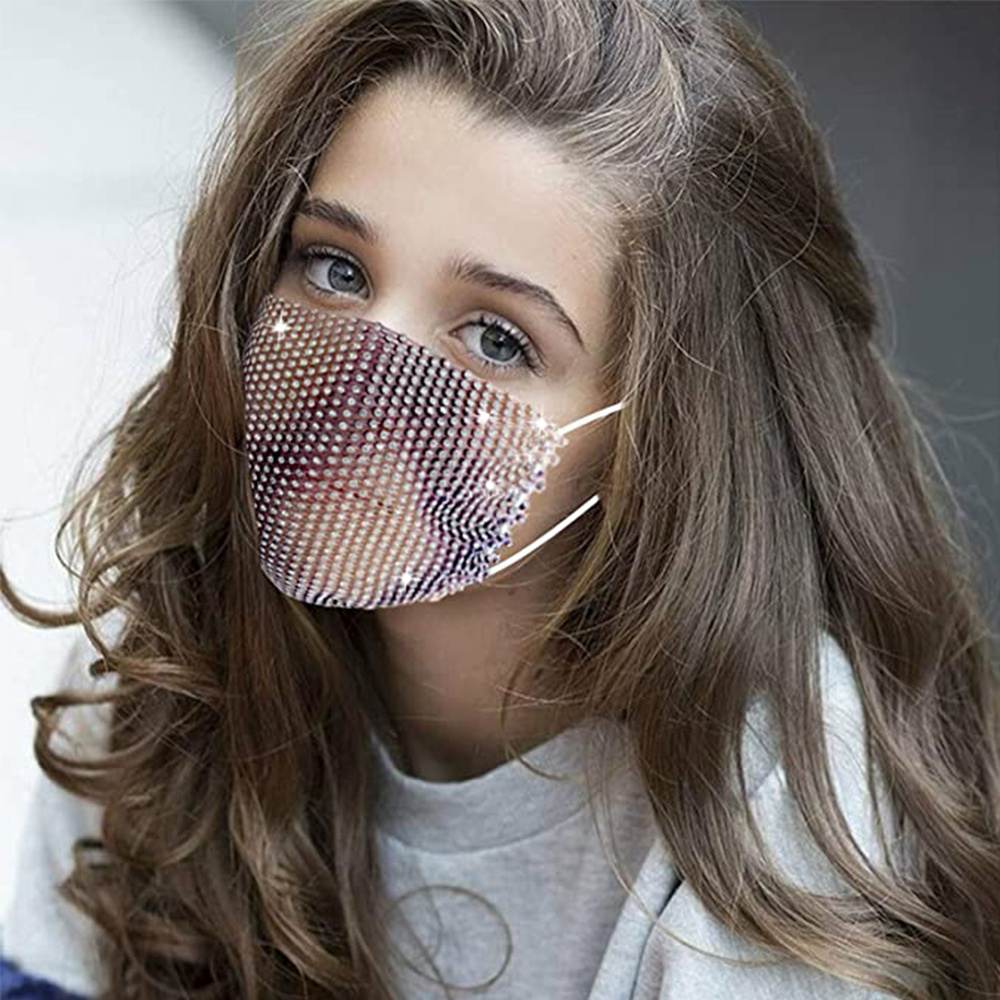 Sparkly Mesh Face Mask Masquerade Mask Women - Temu