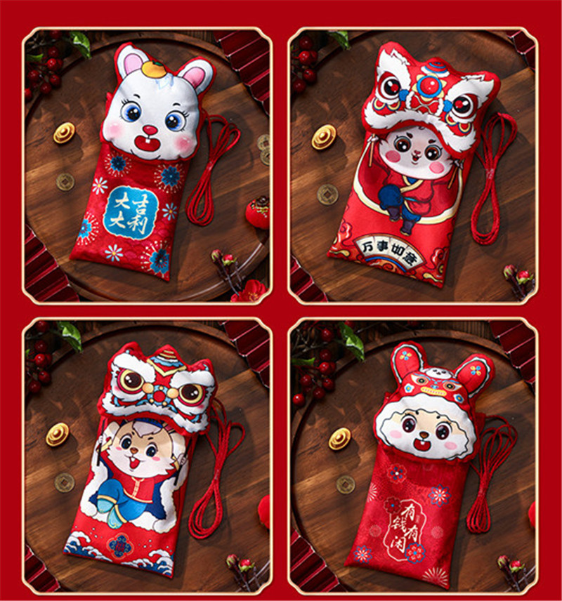 Chinese Red Packet Rabbit Year Cute Three dimensional Red - Temu ...