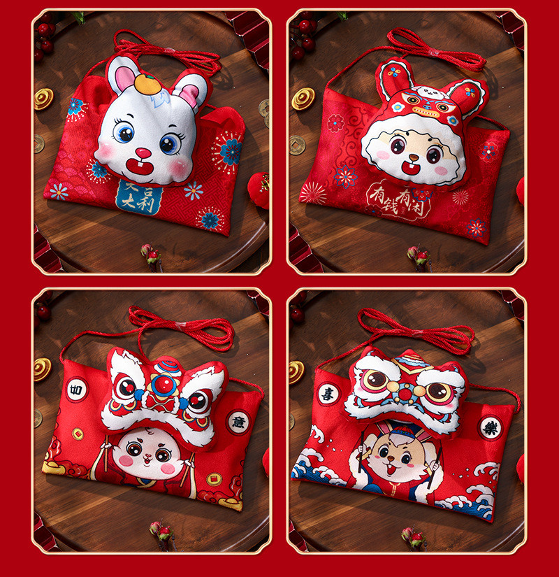 Chinese Red Packet Rabbit Year Cute Three dimensional Red - Temu ...