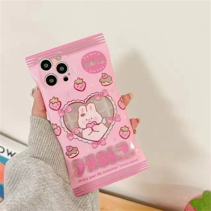 Easter Pink Rabbit Candy Bag Phone Case Silicone Cover Cases - Temu ...