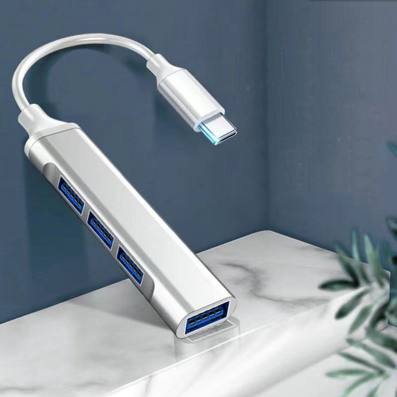 Portable 4 in 1 Port Aluminum Alloy Usb Type c Mini Hub - Temu