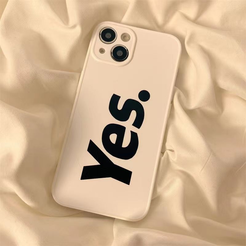Yellow Letter Yes Phone Case Iphone 14 Plus 7 8 X Xs Xr 11 - Temu ...