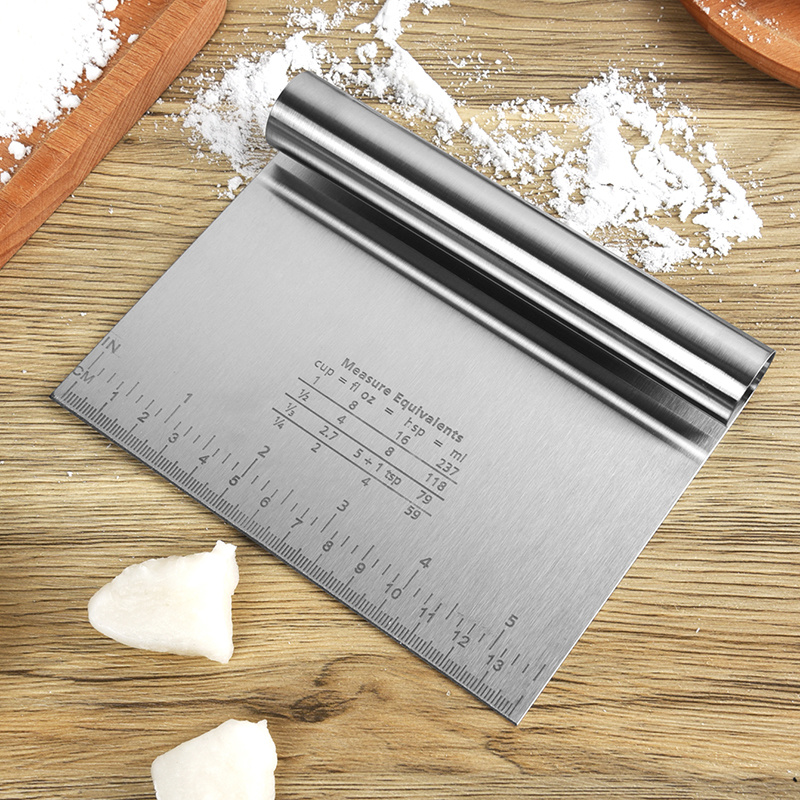Stainless Steel Graduated Dough Cutter Pastry Scraper Pizza - Temu