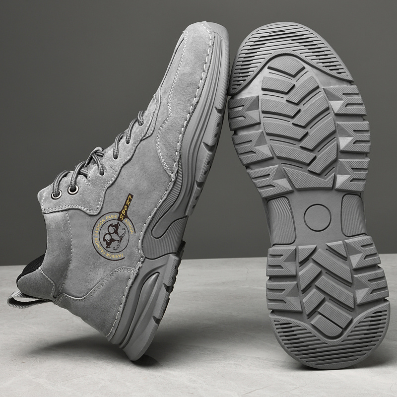 Mens High Top Platform Rubber In Sole Lace Up Casual Shoes - Temu